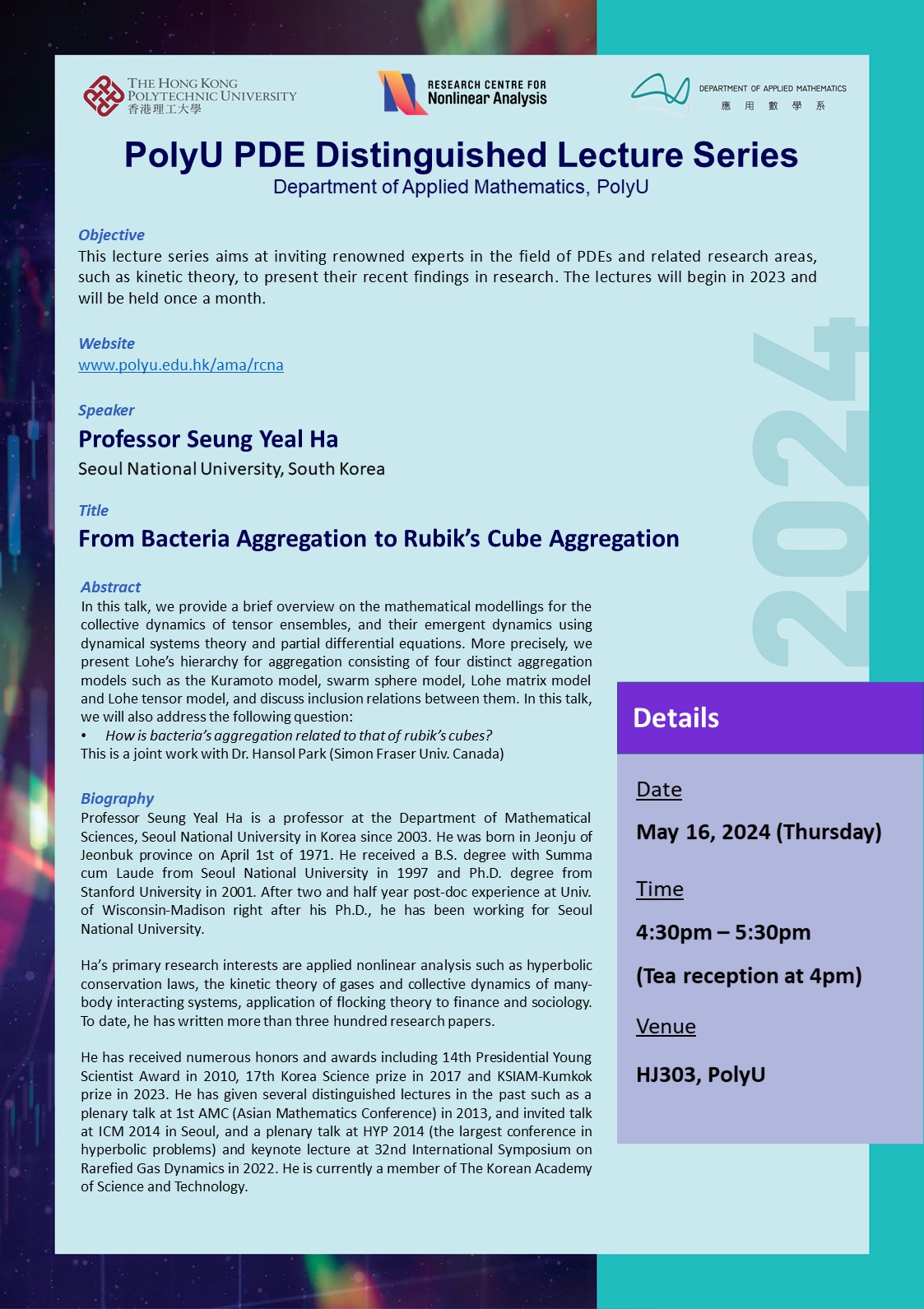 Distinguished Lectures